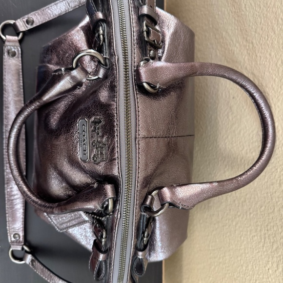 Coach | Bags | Coach Madison Sophia Gun Metal Leather Purse | Poshmark
